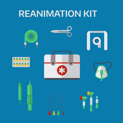 Ambulance reanimation symbols Royalty Free Vector Image