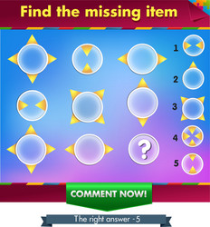 Find the missing part 2 Royalty Free Vector Image