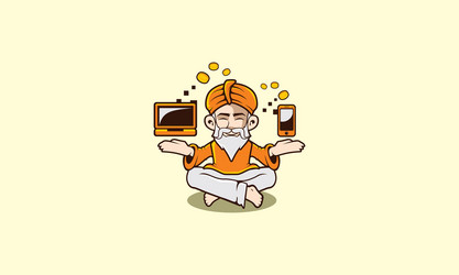 Indian male emoticon Royalty Free Vector Image