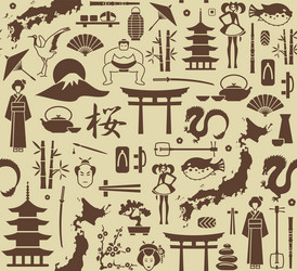 Japan icons Royalty Free Vector Image - VectorStock