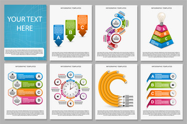 Collection infographics design elements Royalty Free Vector