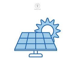 Solar panel icon symbol template for graphic Vector Image