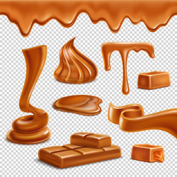 Realistic caramel border Royalty Free Vector Image