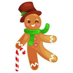 Christmas gingerbread man Royalty Free Vector Image