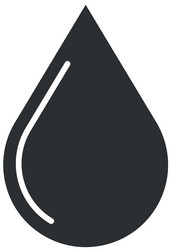 Drop silhouette isolated icon Royalty Free Vector Image