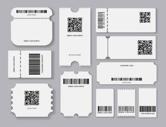 Empty tickets template set blank concert ticket Vector Image