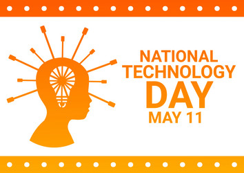 National technology day Royalty Free Vector Image