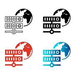 Abstract server reload silhouette Royalty Free Vector Image