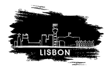 Lisbon City Skyline Silhouette Vector Images (over 180)