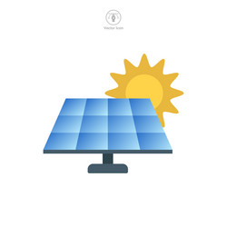 Solar panel icon symbol template for graphic Vector Image