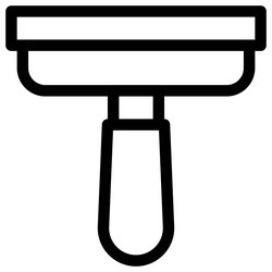 Using handled squeegee to clean or scrape Vector Image