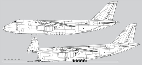 Antonov an-124 ruslan condor Royalty Free Vector Image
