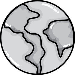 Earth Grayscale Vector Images (over 160)