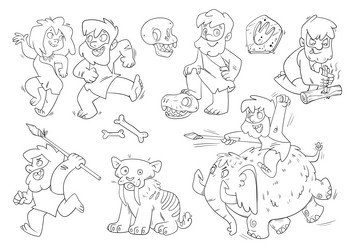 Prehistoric Dance Caveman Vector Images (29)