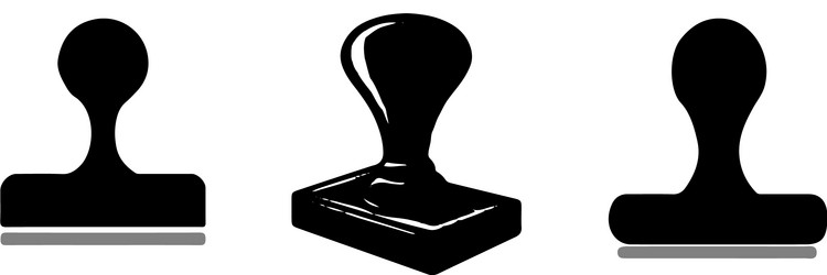 Stamp icon on white background Royalty Free Vector Image