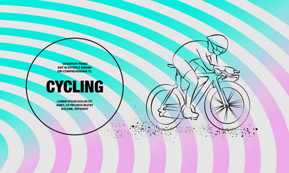 Cycling race outline Royalty Free Vector Image