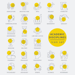Academic disciplines icon Royalty Free Vector Image