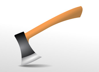 Wooden hilt axe forester isolated Royalty Free Vector Image