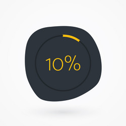 10 percent chart symbol percentage infographic Vector Image