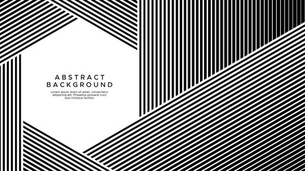 Black hexagon lines background template Royalty Free Vector