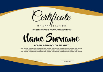 Certificate vertical template Royalty Free Vector Image