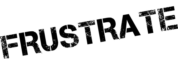 Frustrate rubber stamp Royalty Free Vector Image