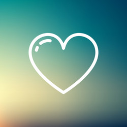 Heart thin line icon Royalty Free Vector Image