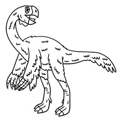 Psittacosaurus dinosaur coloring page for kids Vector Image