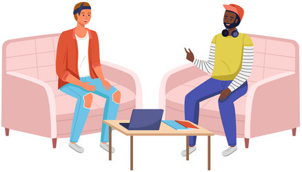 Interview with job candidate 2d isolated Vector Image