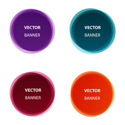 Round shape banners abstract color graphic design Vector Image