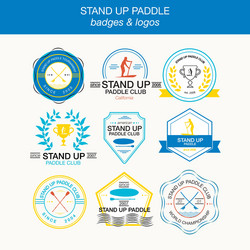Set of different logotype templates for stand up Vector Image