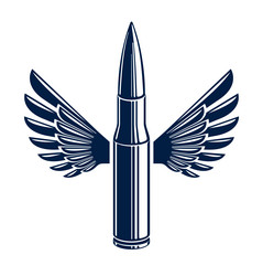 Two crossed bullets emblem or logo isolated Vector Image