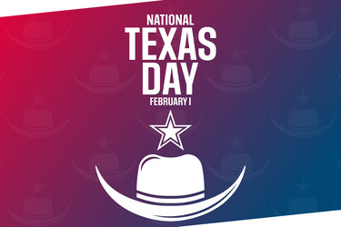 National texas day february 1 Royalty Free Vector Image