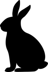 Rabbit Stencil Silhouette Vector Images (over 240)