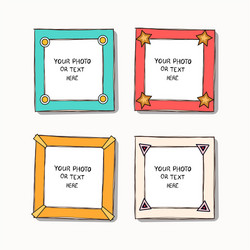 Beautiful template hand drawn frames Royalty Free Vector