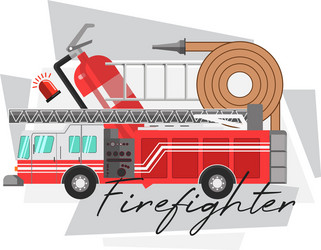 Fire truck cartoon Royalty Free Vector Image - VectorStock
