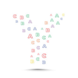Alphabet logo design template with abc letters Vector Image
