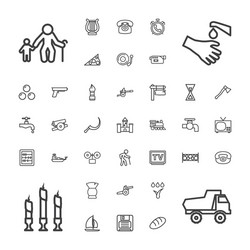 Old icons Royalty Free Vector Image - VectorStock