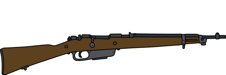Old military rifle Royalty Free Vector Image - VectorStock