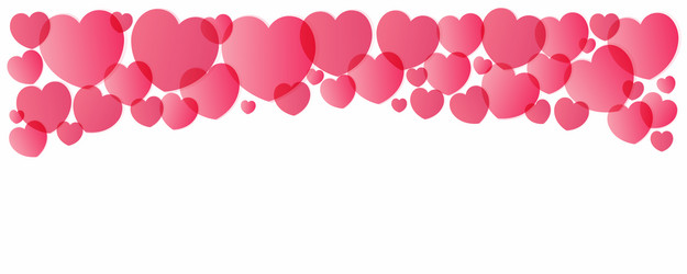 Red pink hearts valentines day frame background Vector Image