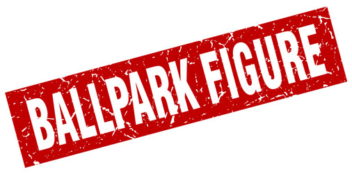 Square grunge red ballpark figure stamp Royalty Free Vector