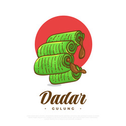 Dadar gulung indonesian traditional food Vector Image