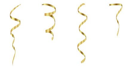Gold Streamer Transparent Vector Images (over 950)
