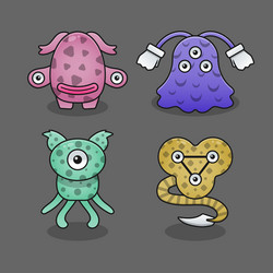 Monster devil mushroom design game items Vector Image