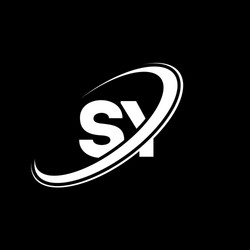 Sy s y letter logo design initial Royalty Free Vector Image