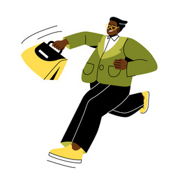 Business people late Royalty Free Vector Image