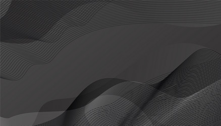 Wavy lines on abstract background grey dark gray Vector Image