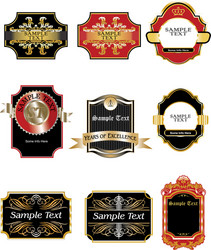 Elegant Gold Label Set Royalty Free Vector Image