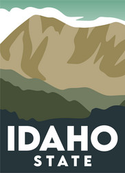 Idaho state with beautiful view Royalty Free Vector Image