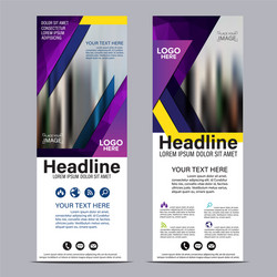 Portrait standee template Royalty Free Vector Image